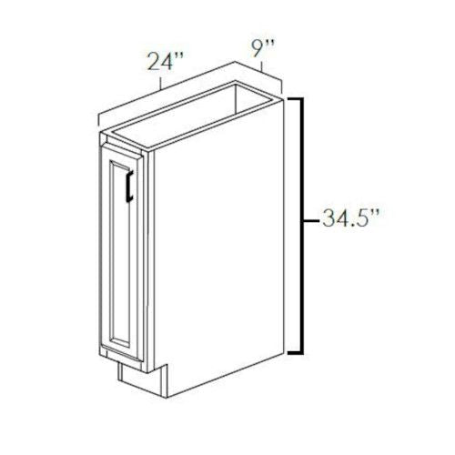 Rustic Hickory 9" Full Height Door Base – CK Cabinetry
